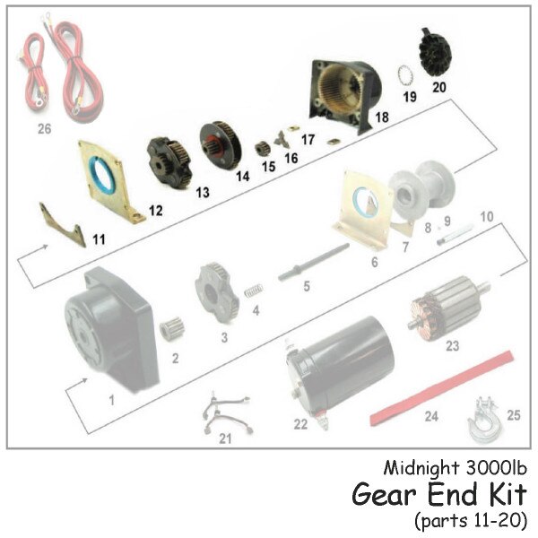 VIPER Replacement Parts for Midnight Winch - 3000lb