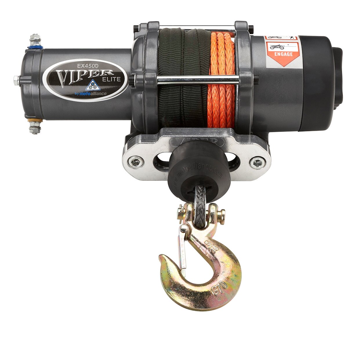 Viper Elite 4500lb Atv/utv Winch Kit 40 Feet Orange Amsteel-blue ...